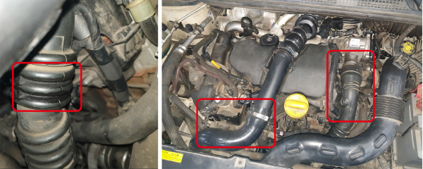 르노코리아 / QM3 / 터보차저 압력센서 회로 접촉 불량으로 간헐적 출력 저하 및 엔진 경고등 점등